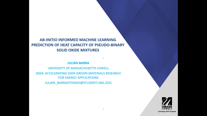 DS04.07.09: Machine Learning Prediction of Heat Capacity for Solid ...