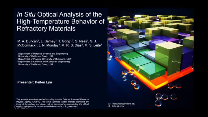 EL16.14.03: In Situ Optical Analysis of the High-Temperature Behavior of Refractory Materials ...