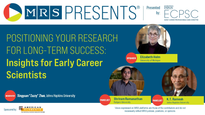 Positioning Your Research for Long-Term Success: Insights for Early ...