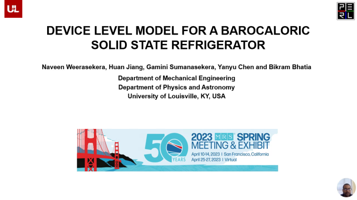 EN03.07.07: Device-Level Thermodynamic and Heat Transfer Model for a ...