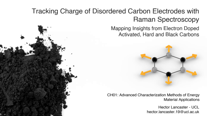 CH01.05.02: Tracking Charge of Disordered Carbon Electrodes with Raman ...