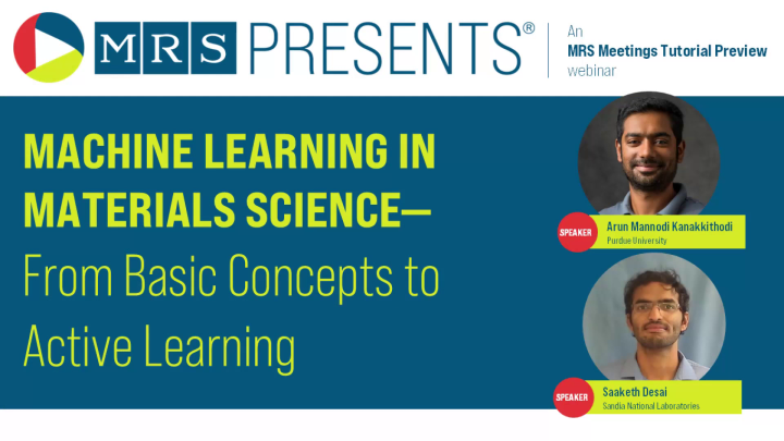 Machine Learning in Materials Science—From Basic Concepts to Active ...