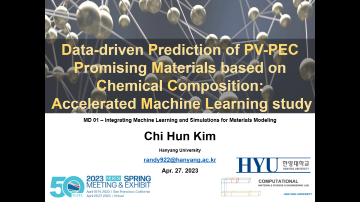 Md01 12 05 Predicting Pv Pec Promising Materials Based On Chemical