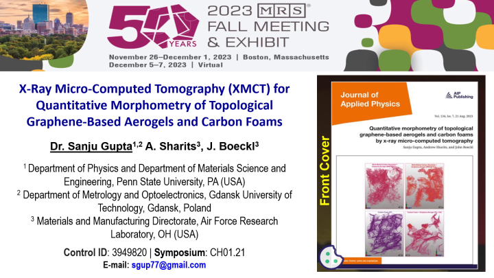 CH01.21.04: X-Ray Micro-Computed Tomography (XMCT) for Quantitative ...