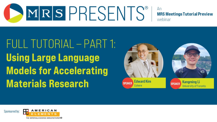 Using Large Language Models for Accelerating Materials Research - Part ... Using Large Language Models for Accelerating Materials Research - Part ...