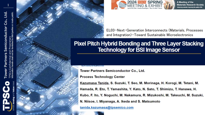 EL03.03.01: Pixel Pitch Hybrid Bonding and Three Layer Stacking ...