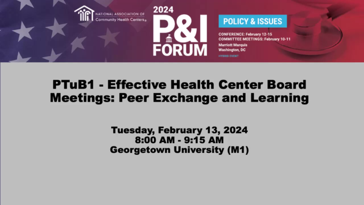 Effective Health Center Board Meetings: Peer Exchange and Learning ...