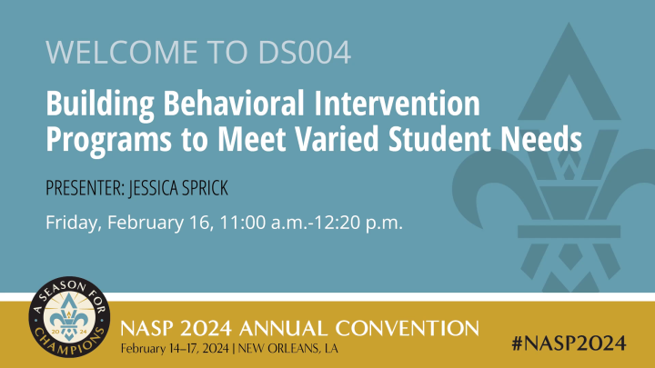 Building Behavioral Intervention Programs to Meet Varied Student Needs ...
