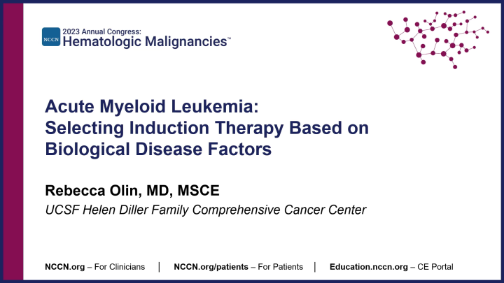 Acute Myeloid Leukemia: Selecting Induction Therapy Based on Biological ...