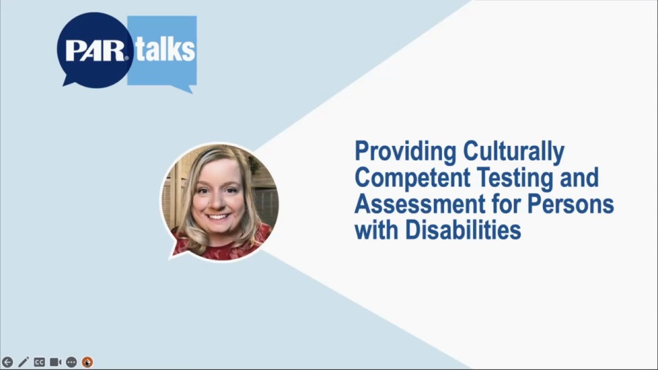 Providing Culturally Competent Testing and Assessment for Persons with ...