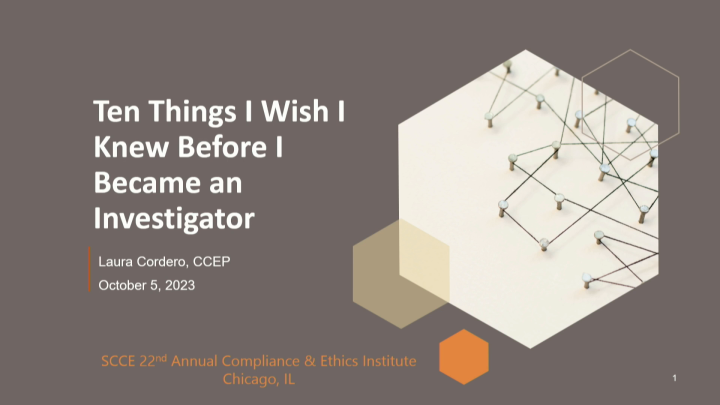 Eb03 Ten Things I Wish I Knew Before I Became An Investigator Society