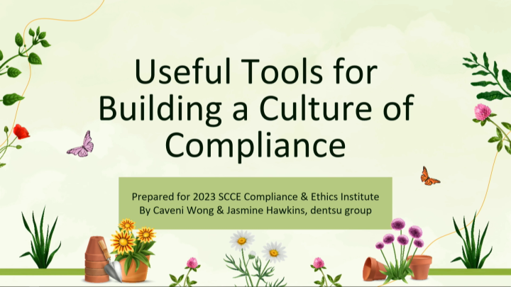 407 Useful Tools for Building a Culture of Compliance - Society of ... 407 Useful Tools for Building a Culture of Compliance - Society of ...