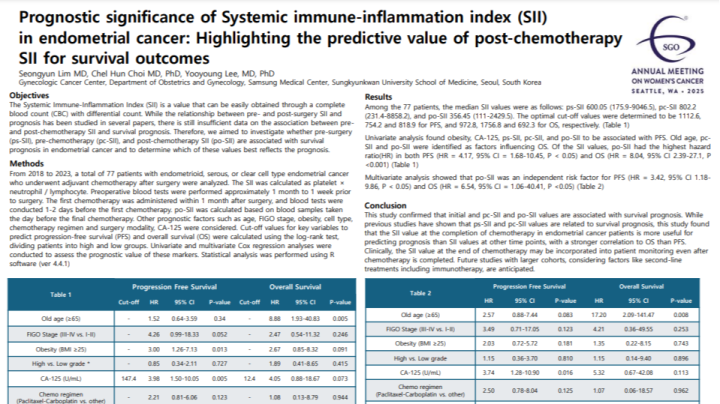 Prognostic significance of Systemic immune-inflammation index (SII) in ...