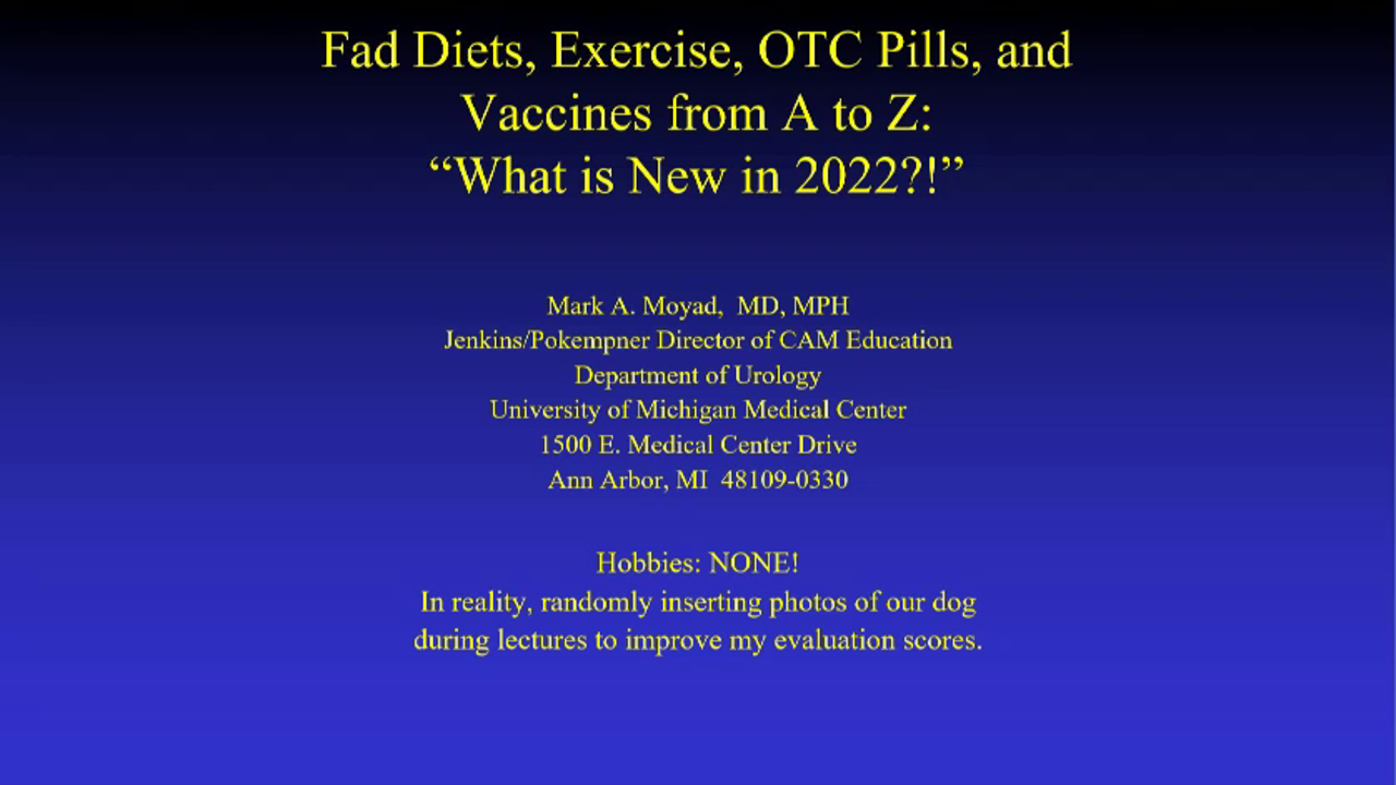 Fad Diets, Exercise, OTC Pills, and Vaccines from A to Z: What is New ...