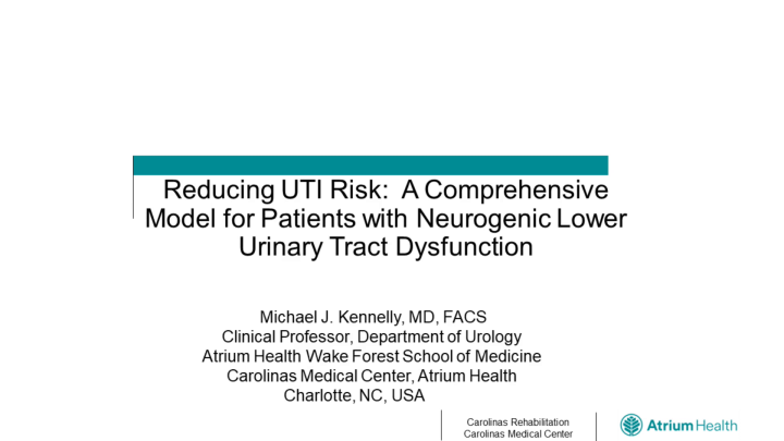 Reducing UTI Risk: A Comprehensive Model for Patients with Neurogenic ...