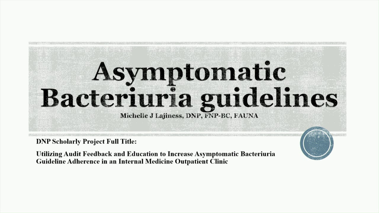 Implementing Asymptomatic Bacteriuria Guidelines in Primary Care ...