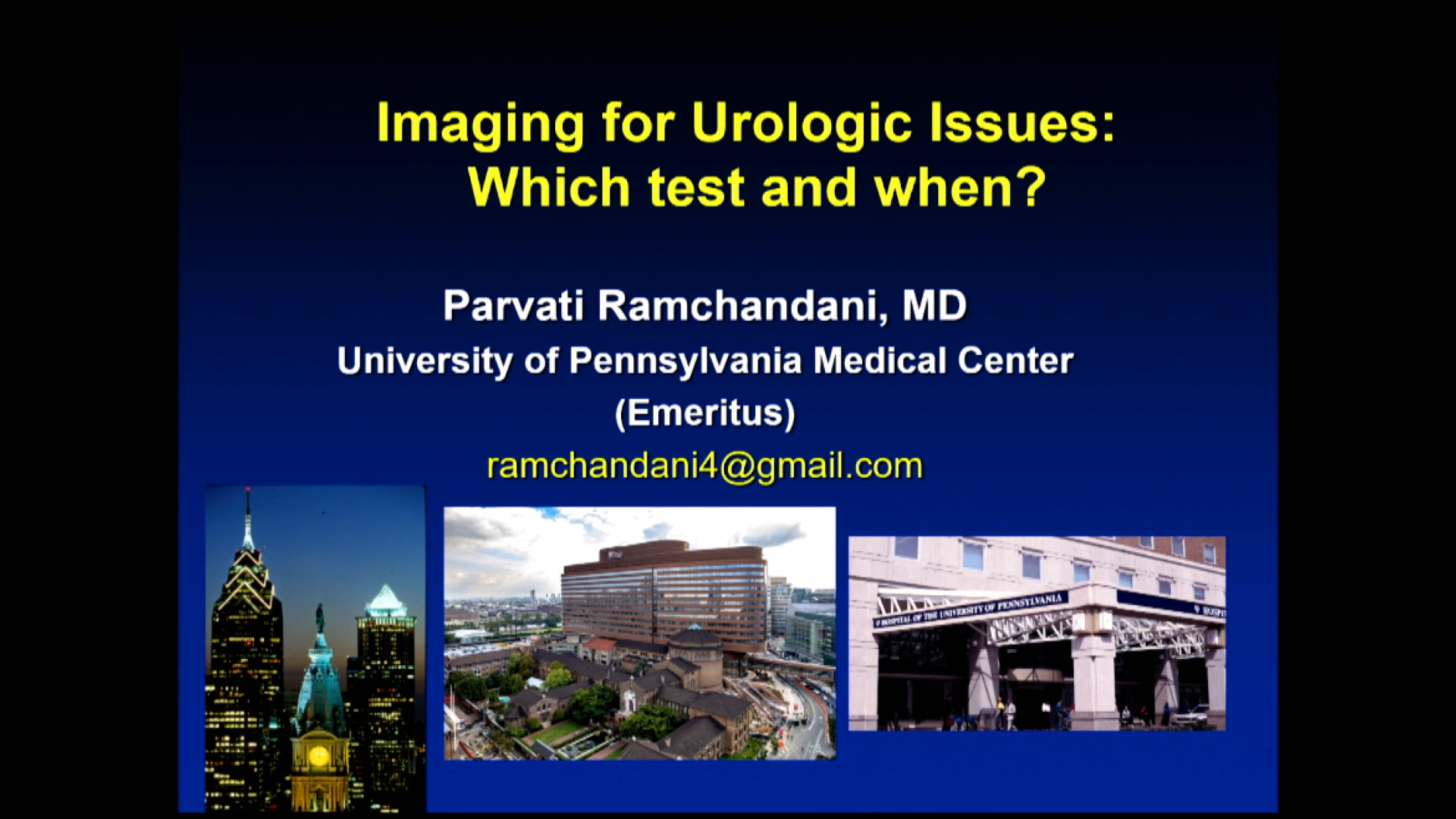 Imaging for Urologic Issues: Which Test and When? - Society of Urologic ...