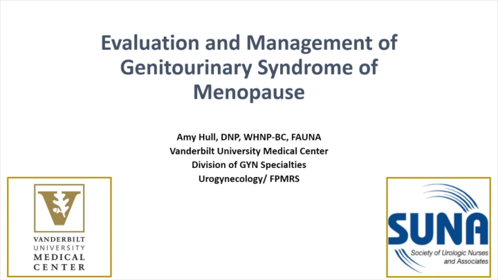 Evaluation and Management of Genitourinary Syndrome of Menopause ...