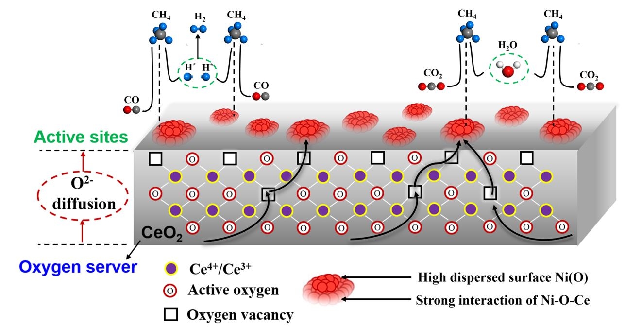 Dynamic oxygen migration and reaction over ceria-supported nickel oxides in chemical looping ...
