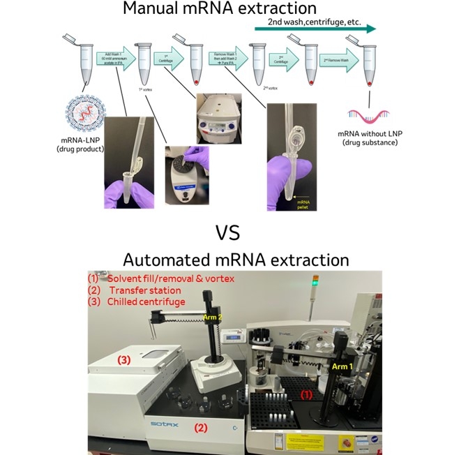 Automated mRNA extraction from lipid nanoparticles to enable purity ...