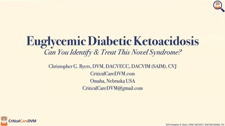 Euglycemic Diabetic Ketoacidosis: Can You Identify & Treat This Novel ...